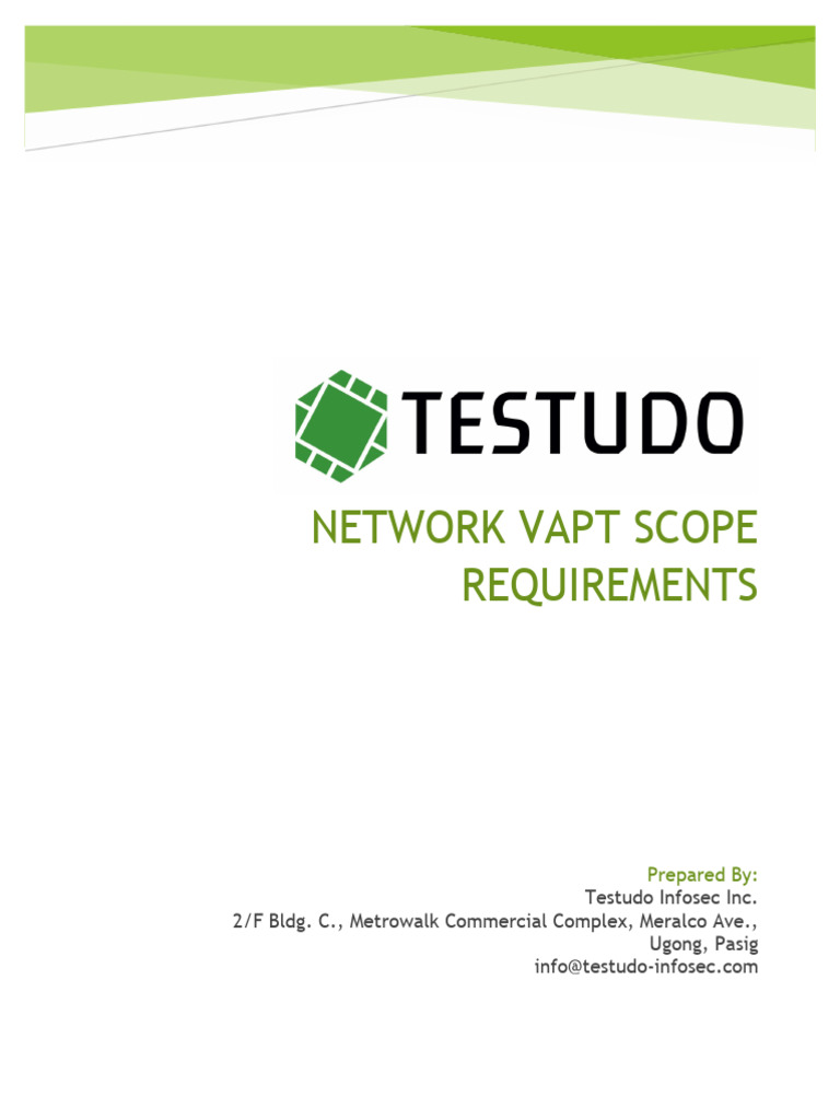 Network VAPT Scope Requirements | PDF | Software Release Life Cycle | Cloud Computing