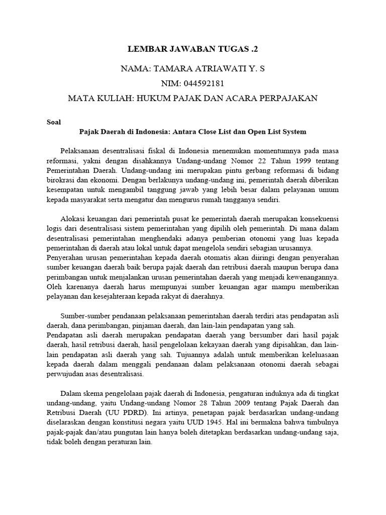 Hpap Tugas2 | PDF | Ilmu Sosial