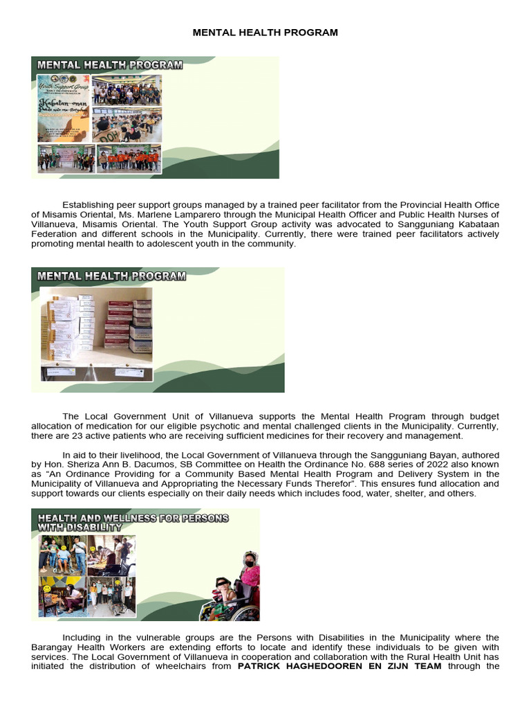 Non-Communicable Disease Program 2022 | PDF | Mental Health | Violence