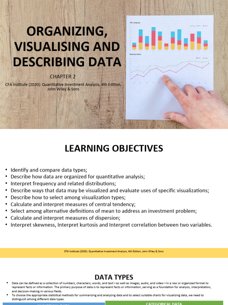 Chapter 2 - Organizing, Visualising and Describing Data UPDATED | PDF | Mean | Arithmetic Mean
