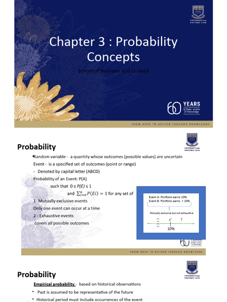 Probability for Finance Students | PDF | Probability | Expected Value