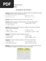 1 - Ejercicios Resueltos de Algebra de Boole | PDF | Puerta lógica | Álgebra