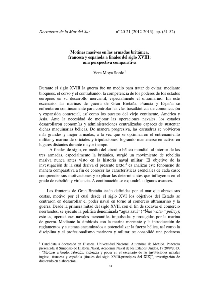 Motines navales en el siglo XVIII | PDF | España | Reclutamiento
