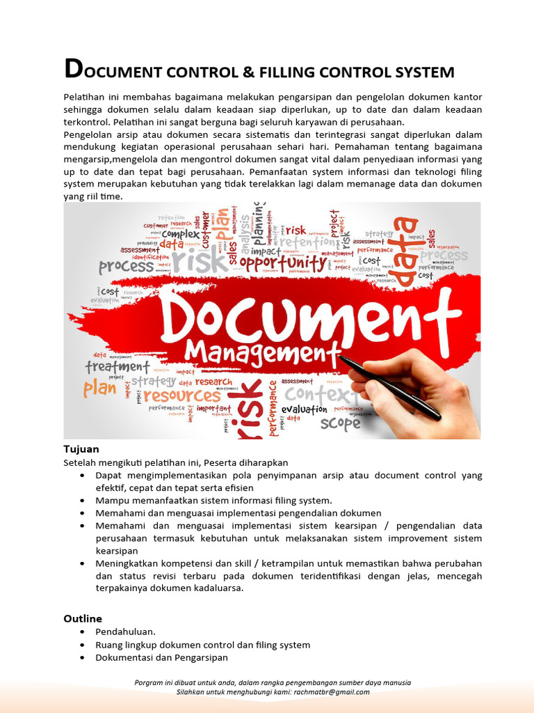 Brochure - Document Control & Filling Control System | PDF | Bisnis | Komputer