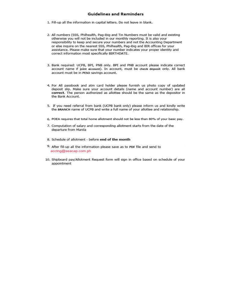 Seacap Guidelines | PDF | Business | Law