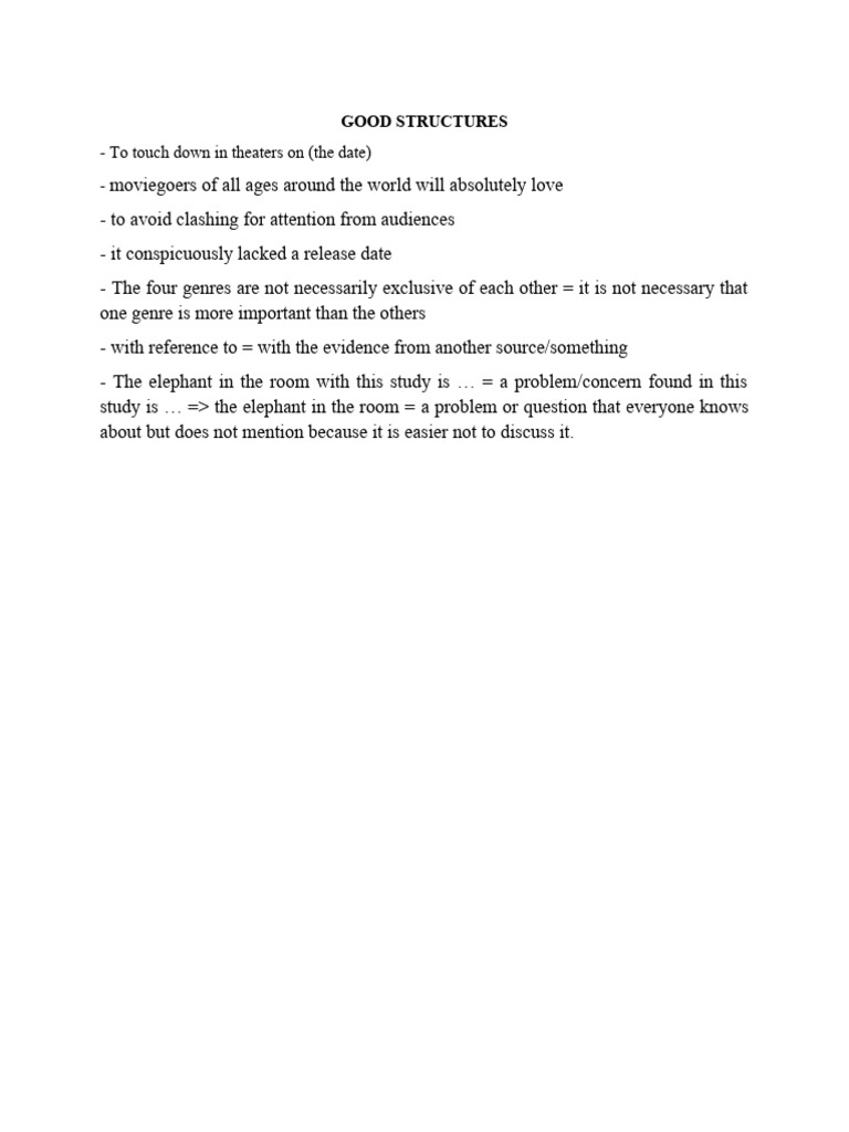 Good Structures For Writing | PDF