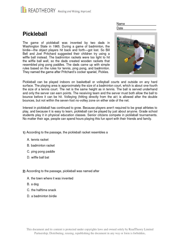 Pickleball-All-8th Grade | PDF | Ball Games | Sports