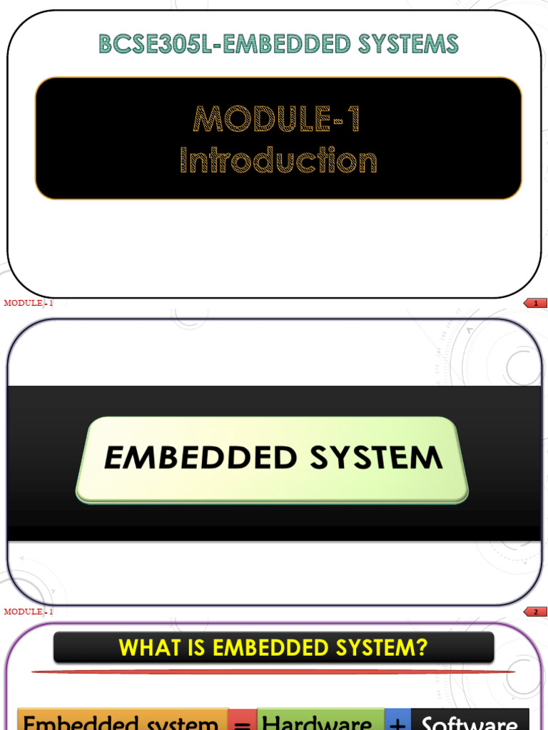 Esd Module-1 | PDF | Embedded System | Microcontroller