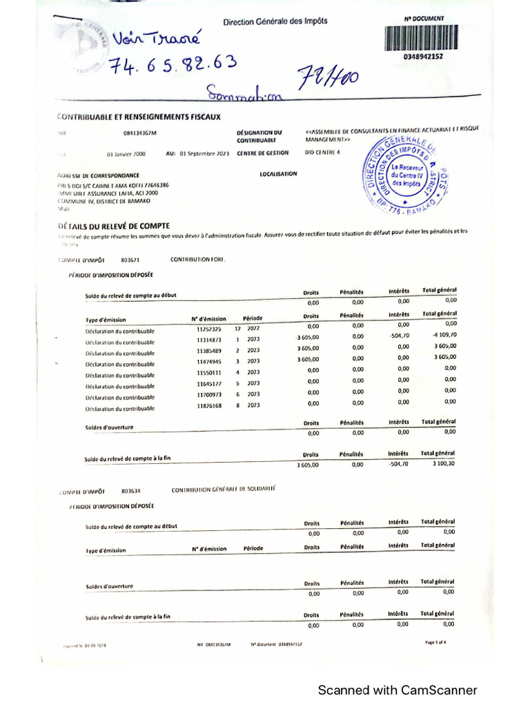 Contribuable Et Renseignements Fiscaux | PDF