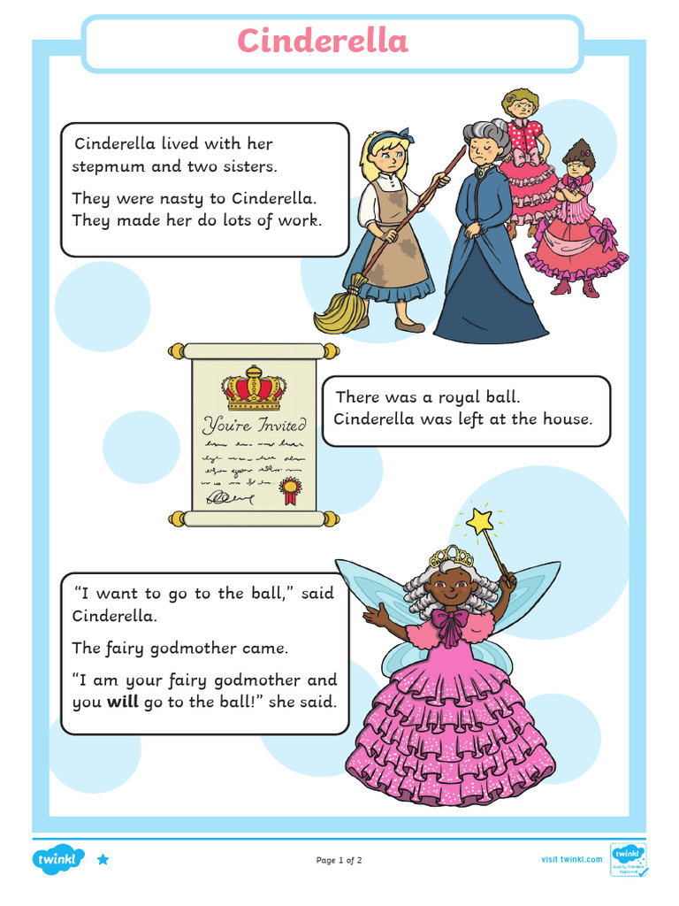 T L 527016 Ks1 Cinderella Differentiated Reading Comprehension Activity ...