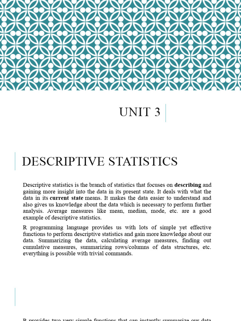 Unit 3 | PDF | Histogram | Mean