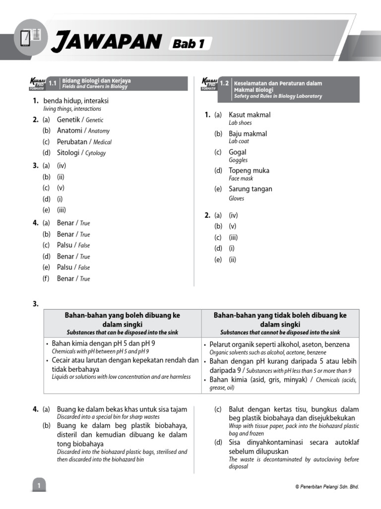 resourcesKuasaiPBDBiologiT4Jawapan PDF | PDF