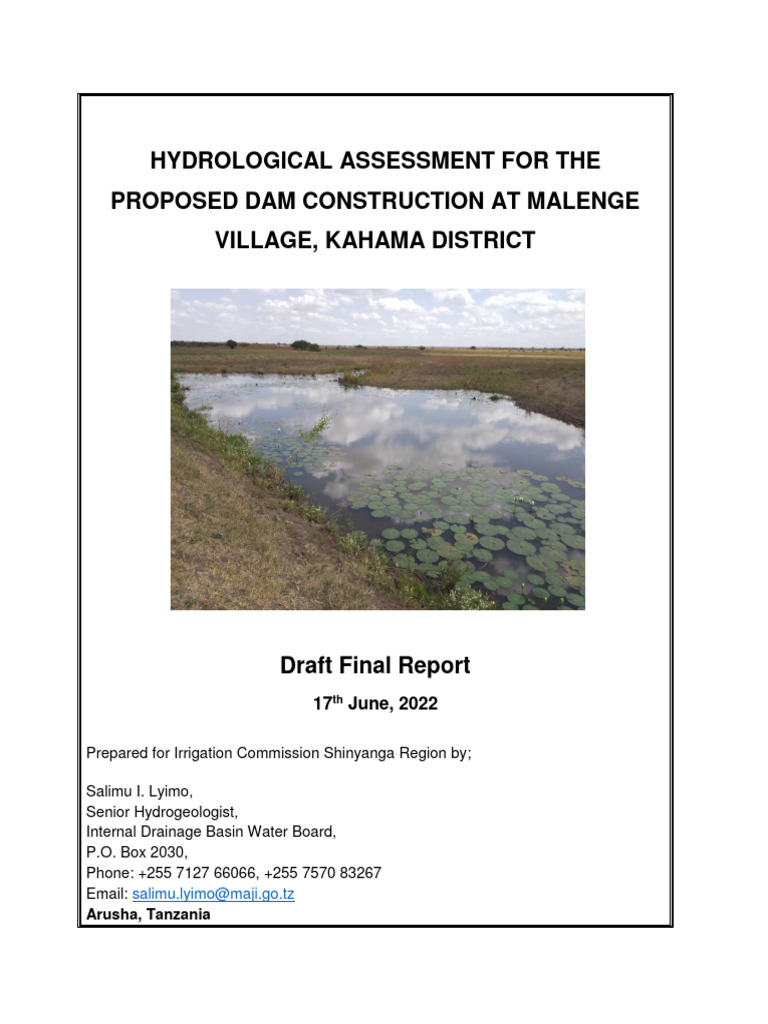 Hydrology Assessment Draft Final Report v1 | PDF | Drainage Basin | Flood