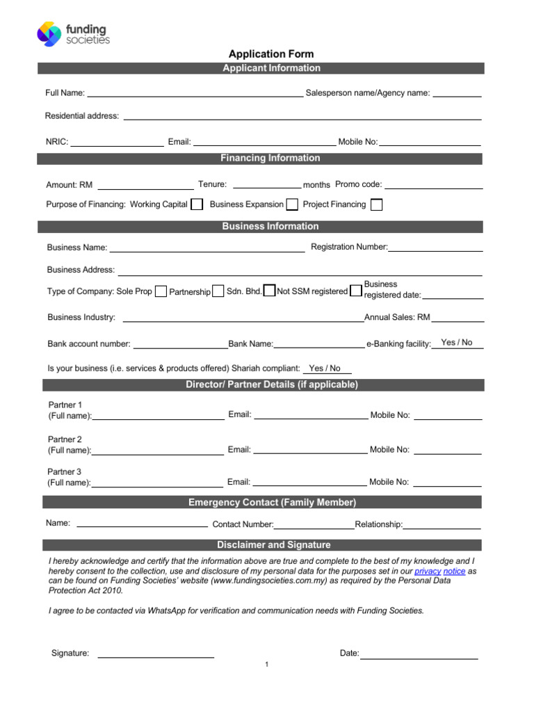 New FS Application Form 2023 | PDF | Business Law | Common Law