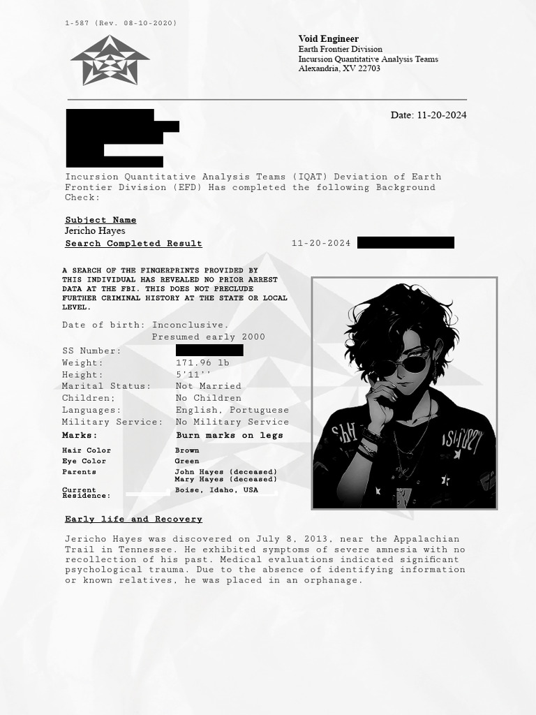 Jericho Hayes VD Rapport | PDF | Science