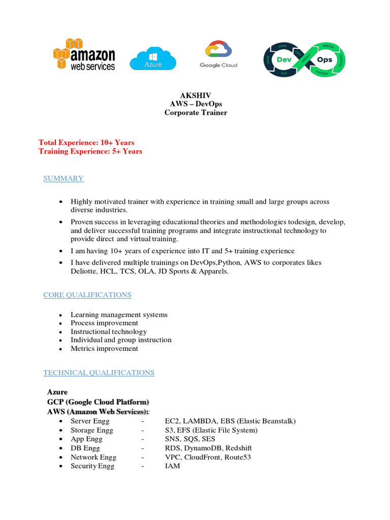 Akshiv Corporate Trainer | PDF | Amazon Web Services | Internet