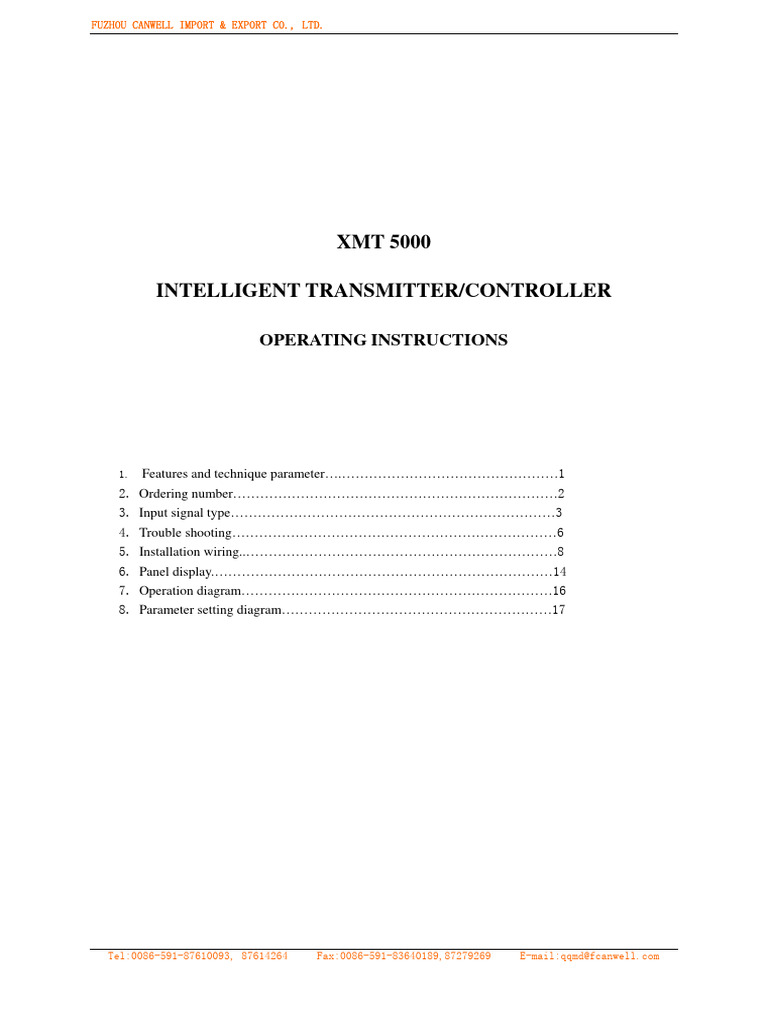XMT 5000 Transmitter Manual | PDF | Electrical Engineering | Electrical ...