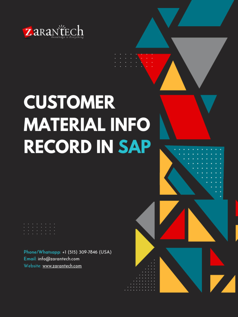 Customer Material Info Record IN SAP | PDF | Information Technology ...