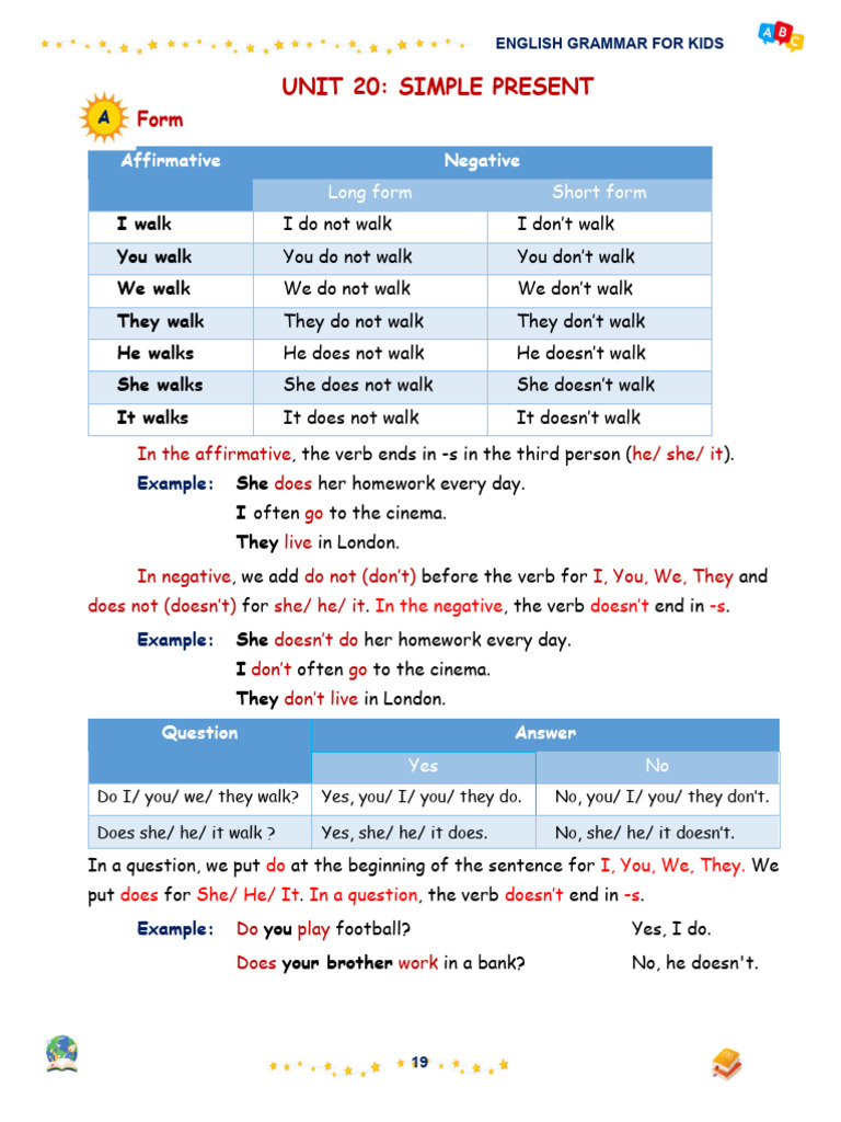 present simple | Download Free PDF | Linguistic Morphology | Linguistics