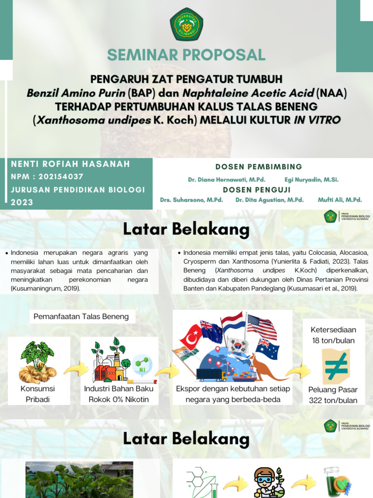 Proposal Seminar - Nenti Rofiah Hasanah | PDF | Sains & Matematika
