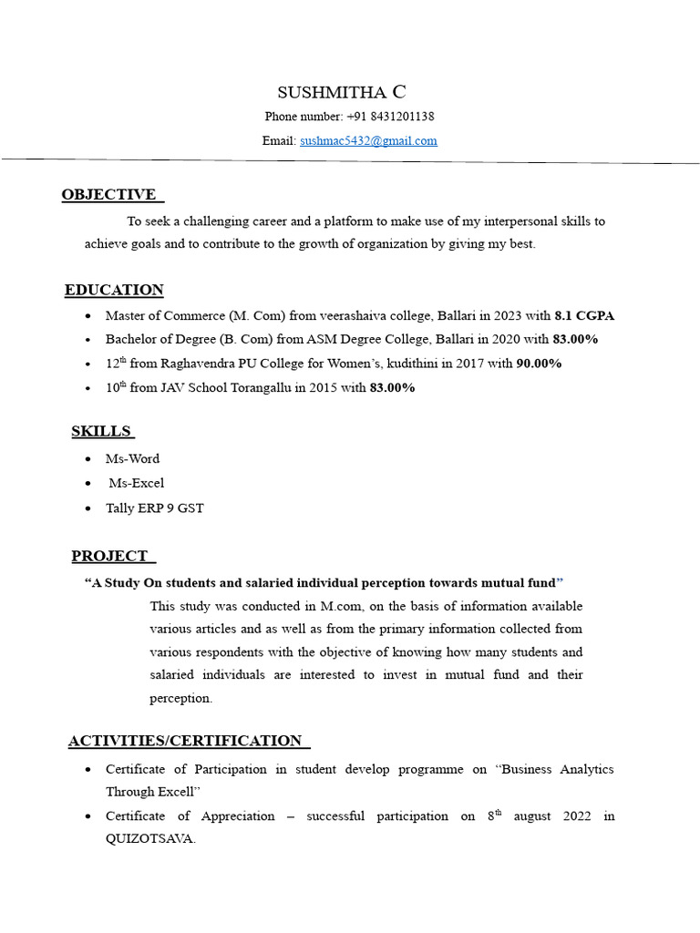 Sushmitha C | PDF Sushmitha C | PDF