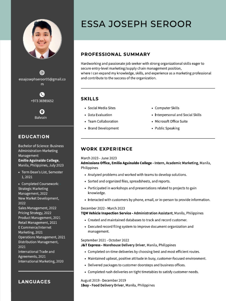 Resume Essa Joseph Seroor | PDF