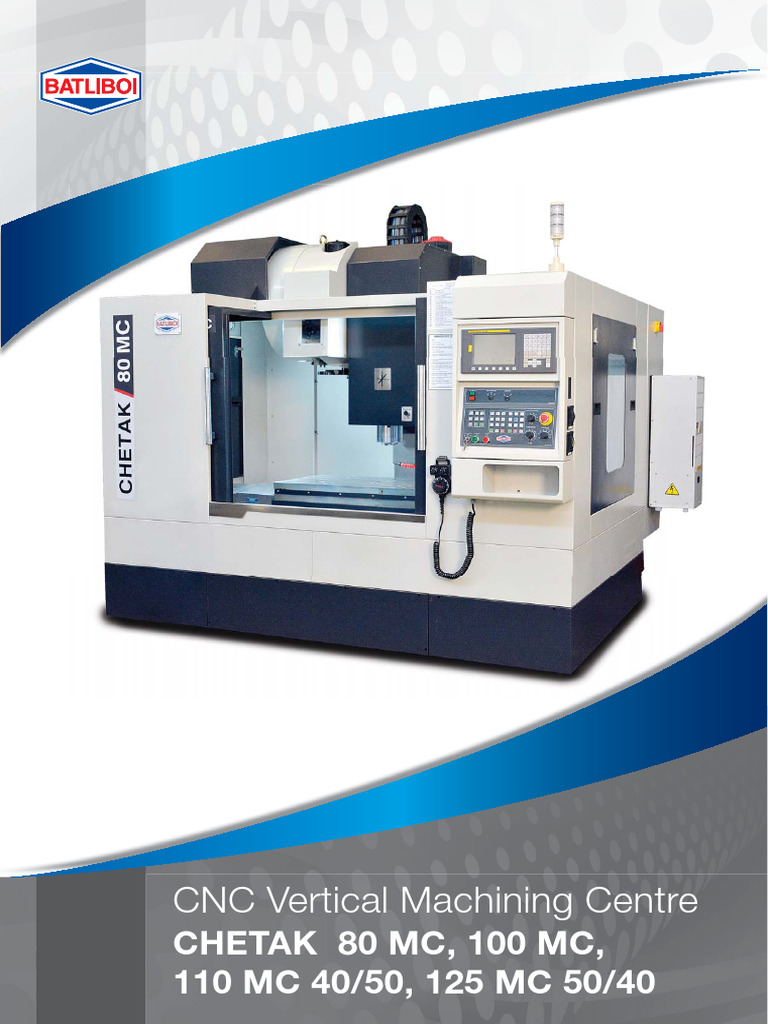 Batliboi Chetak VMC Specifications | PDF | Numerical Control ...