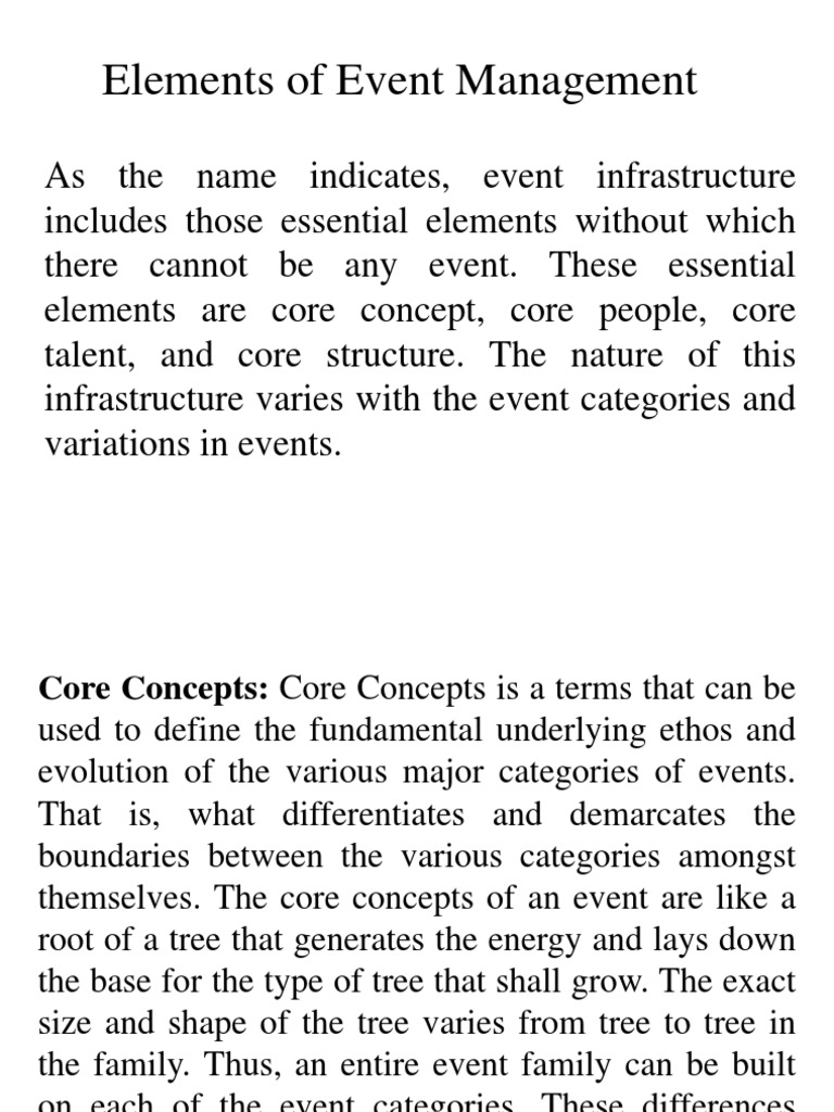 Key Elements of Event Management | PDF | Logistics | Economies