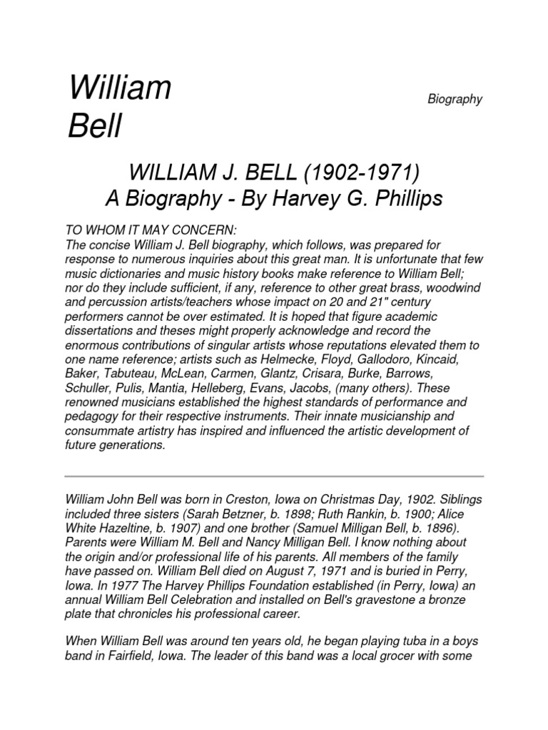 Bell | PDF | Orchestras | Tuba