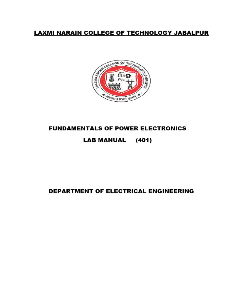 Power Electronics Lab Manual | PDF | Power Inverter | Field Effect ...
