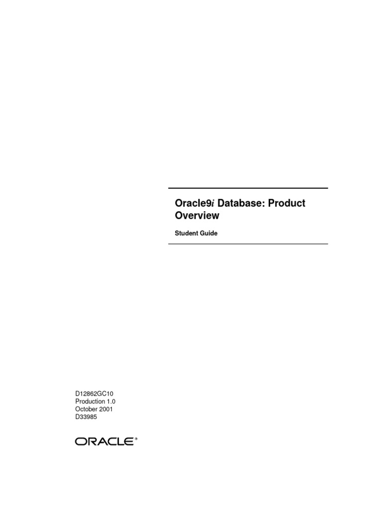 Oracle9i Database Product Overvieww | PDF | Databases | Sql