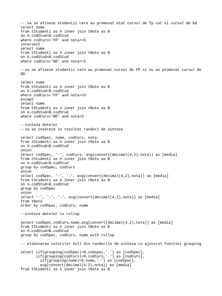 L08 Sinteza Datelor Si Tabele Pivot | PDF