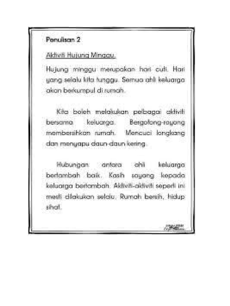 Aktiviti Hujung Minggu | PDF