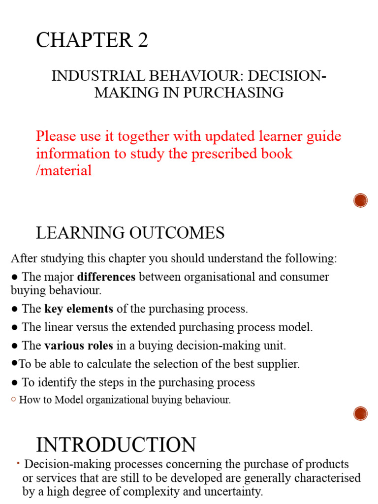 BMAN 221 Chapter 2 - Theory | PDF | Procurement | Demand
