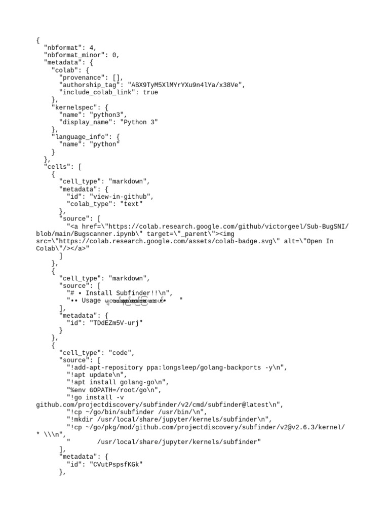 Bugscanner Ipynb Pdf Free Software Operating System Technology