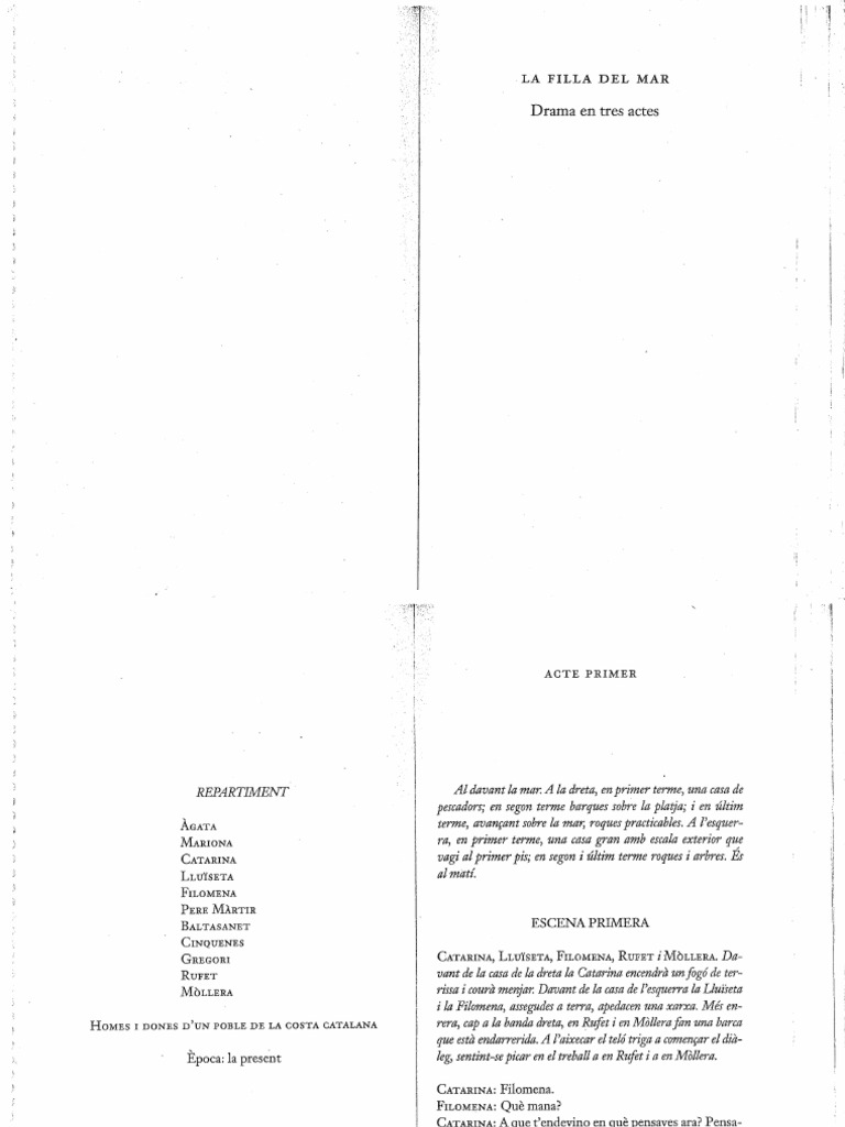 La Filla Del Mar | PDF
