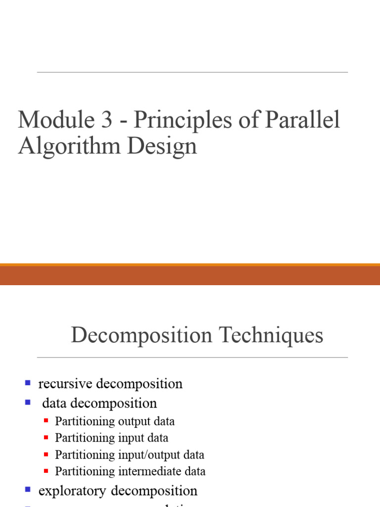 Module 3 - Principles of Parallel Algorithm Design | PDF | Matrix ...