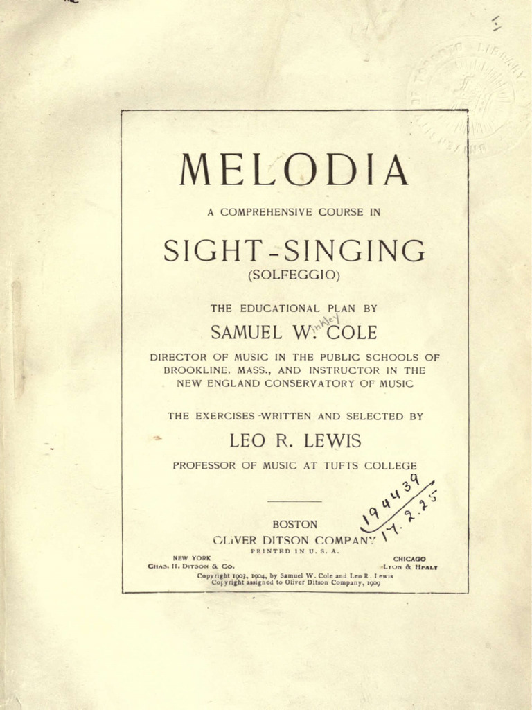 Melodía-Samuel Cole | PDF