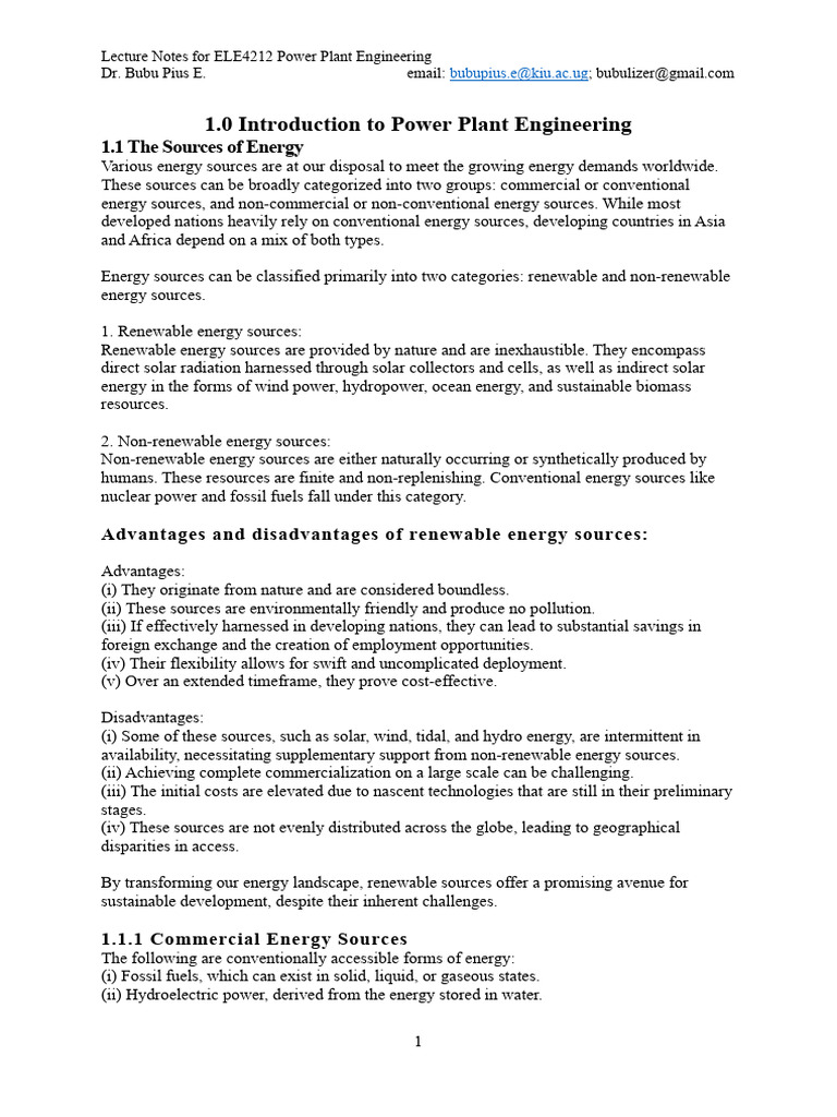 Power Plant Engineering Overview | PDF | Energy Development | Boiler