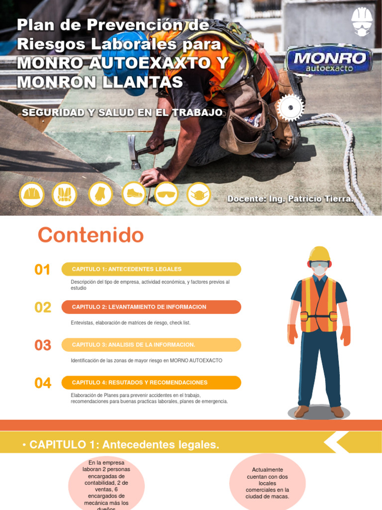 Plan de Prevencion de Riesgos Laborales Diapos | PDF | Business