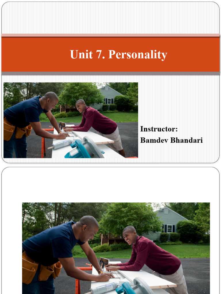 Unit 7. Personality | Download Free PDF | Id | Humanistic Psychology
