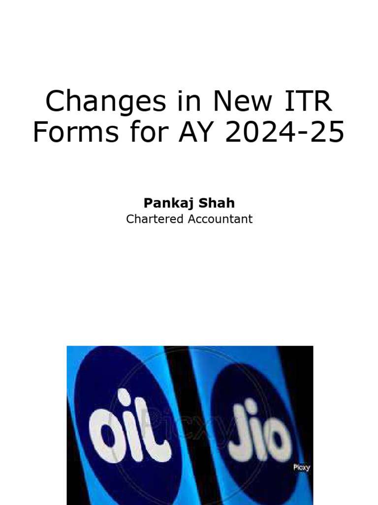 New ITR Forms Presentation | PDF | Taxes | Payments