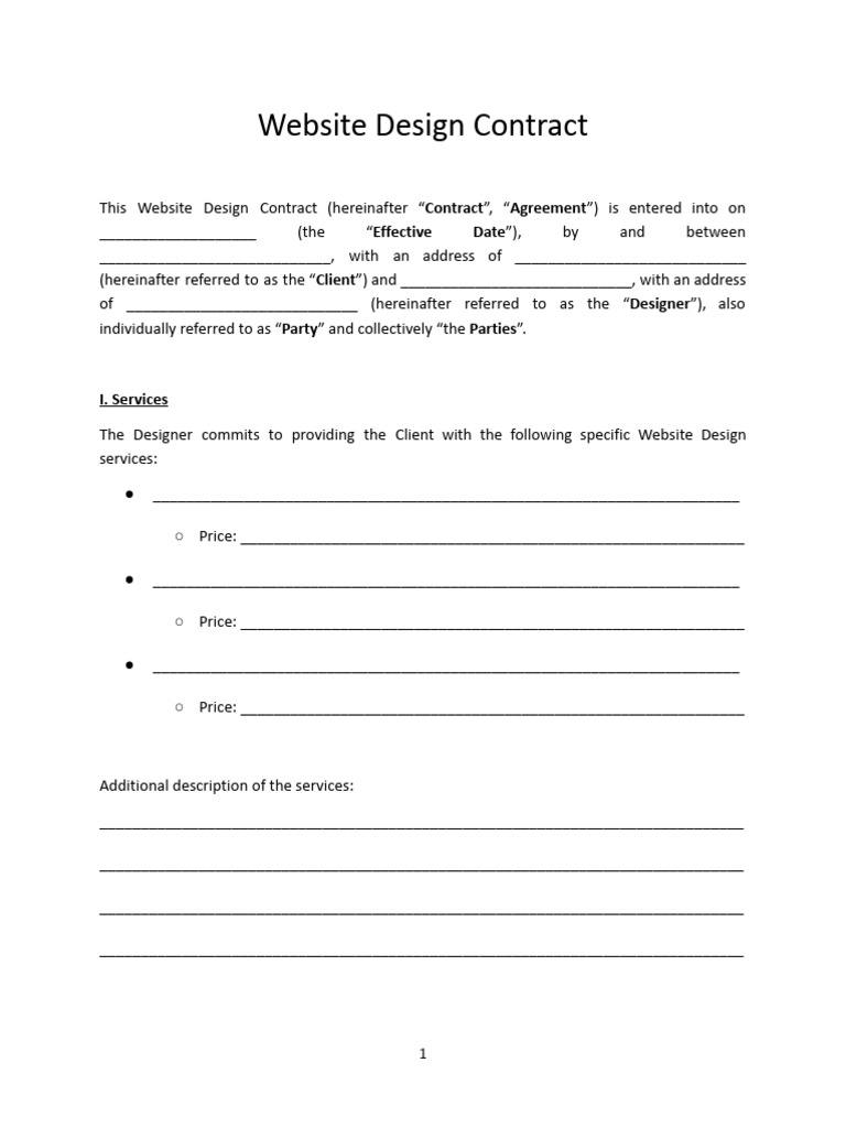 Website Design Contract by UseSignHouse | Download Free PDF | Civil Law ...