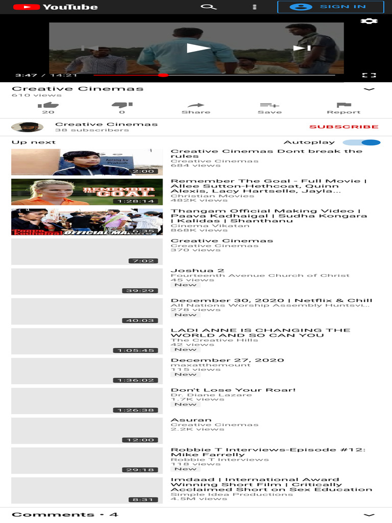 Creative Cinemas - YouTube | PDF