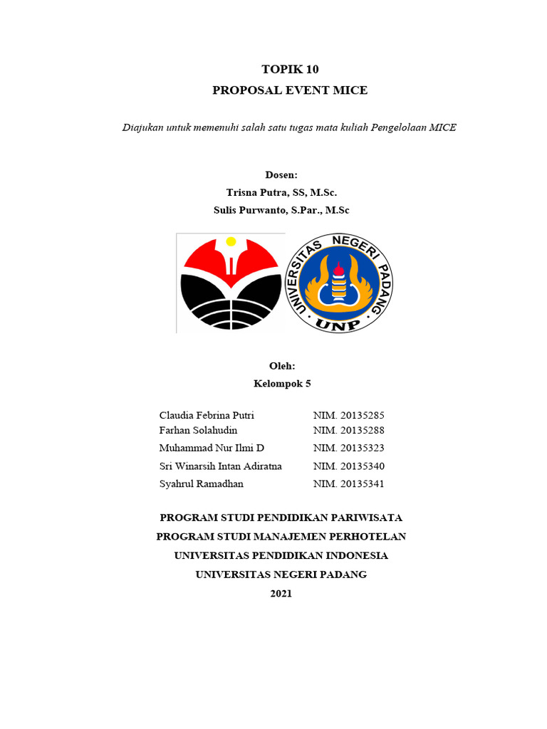 Kelompok 5 - Proposal MICE-1 | PDF
