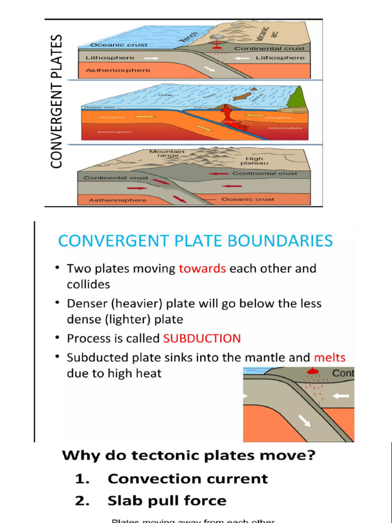 Oceanic and Continental Plate Convergence | PDF
