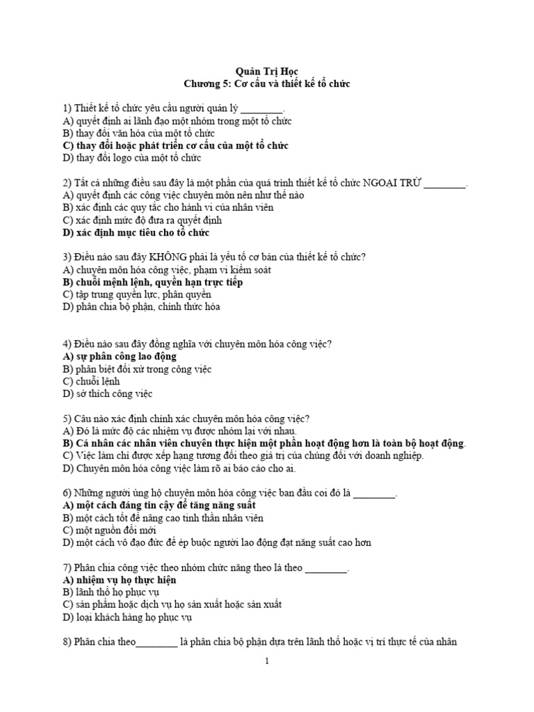 Chapter 5. Dap An | PDF