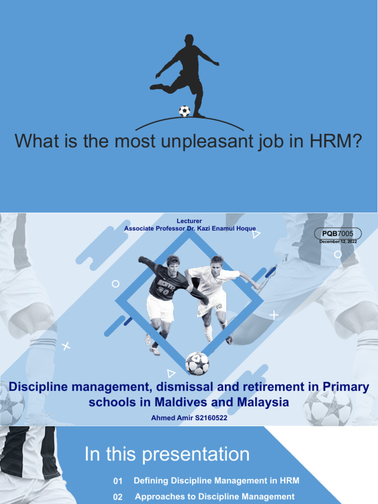 Discipline Management PQB7005 Ahmed Amir S2160522 | PDF | Disciplines ...