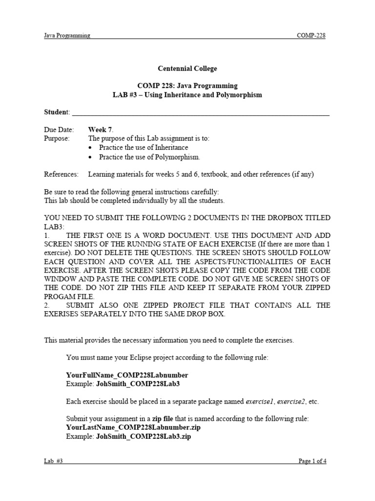 COMP228Lab3FFFF__Lab3 | PDF | Method (Computer Programming) | Class ... COMP228Lab3FFFF__Lab3 | PDF | Method (Computer Programming) | Class ...