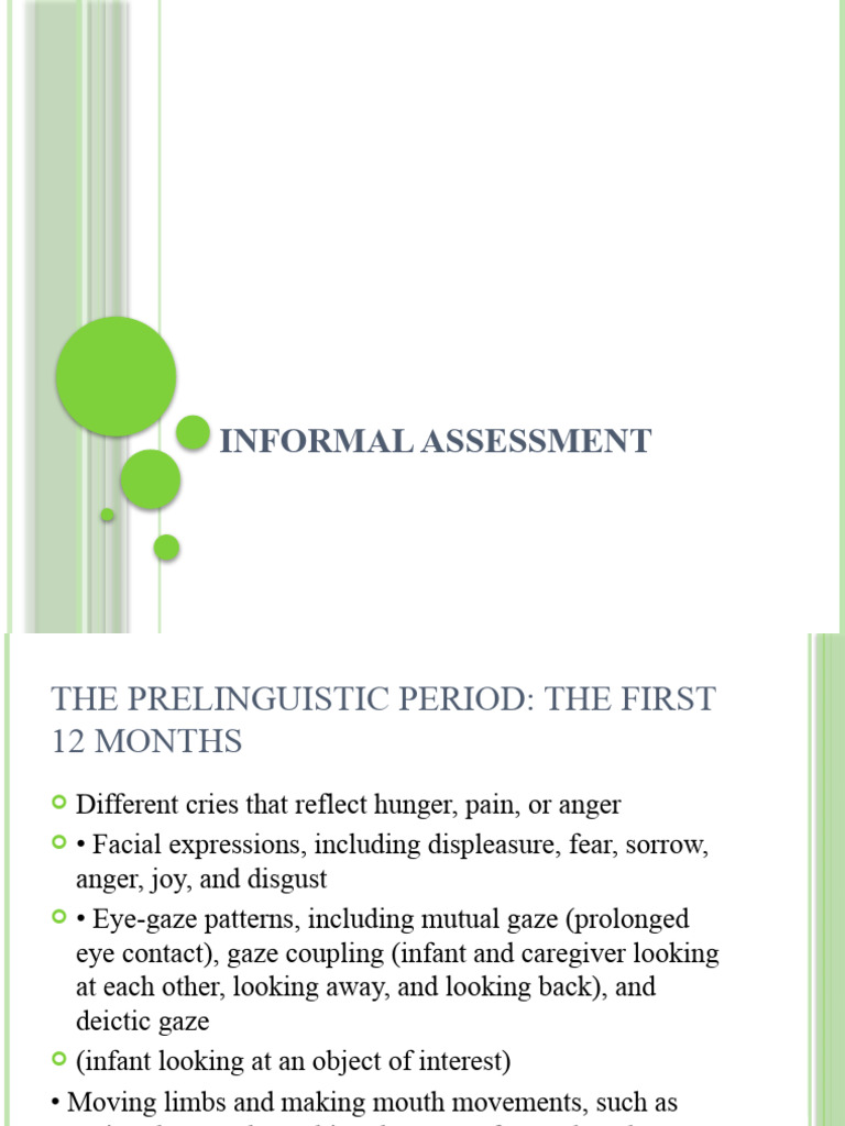 Informal Assessment | PDF | Imitation | Attention